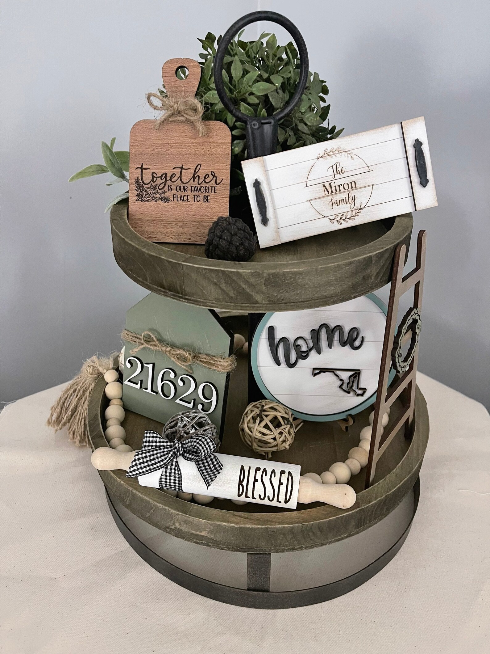 Family Tier Tray Together is Our Favorite Place to Be - Etsy