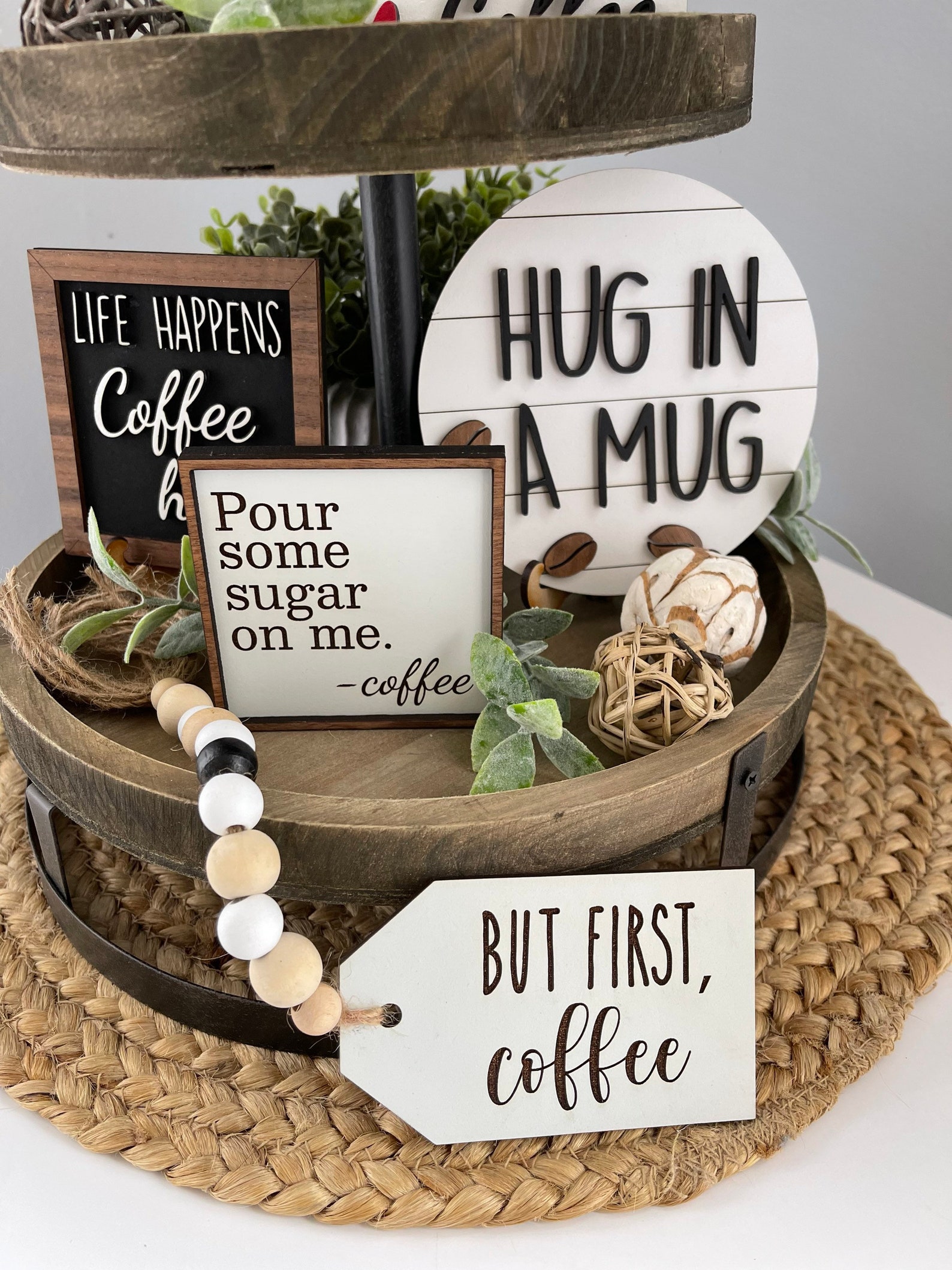 Coffee Tier Tray Coffee Tier Tray Signs Coffee Shop Decor - Etsy