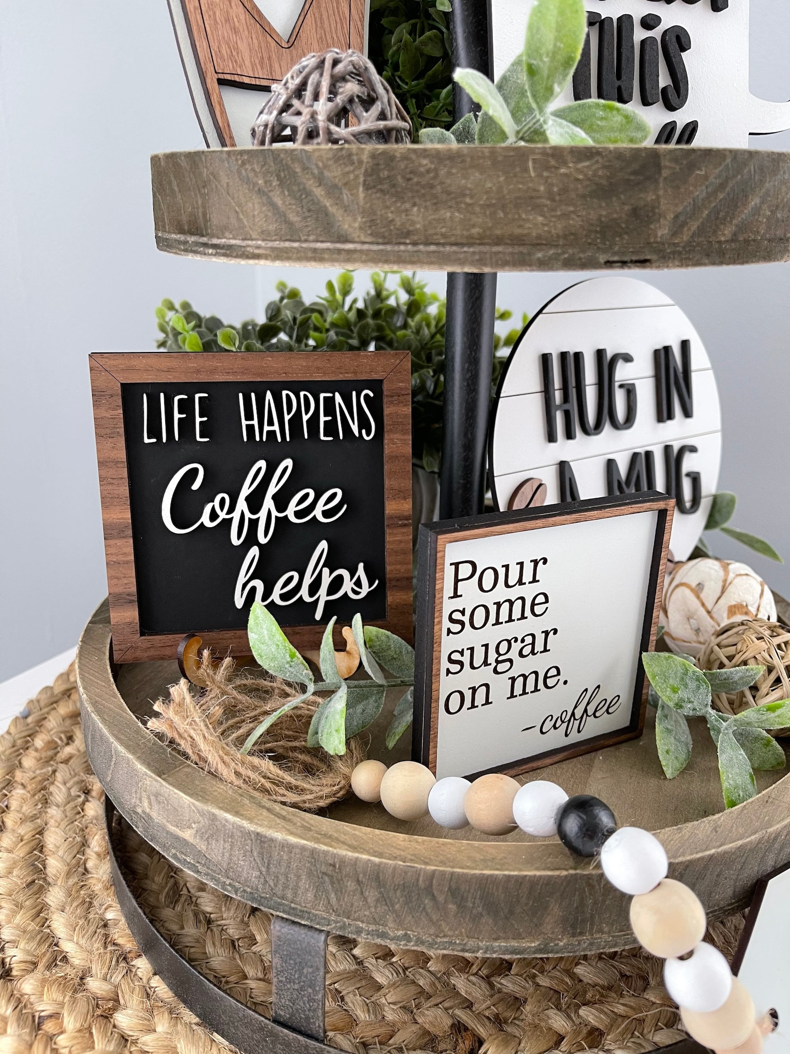 Coffee Tier Tray Coffee Tier Tray Signs Coffee Shop Decor - Etsy