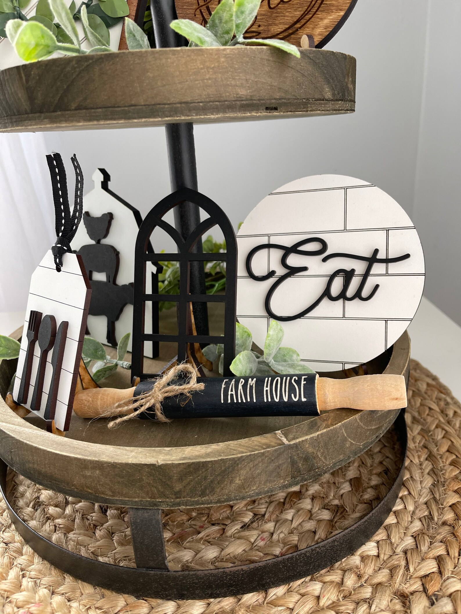 Farmhouse Tier Tray, Farm Life, Tier Tray Decor, Farmhouse Decor, Mini ...