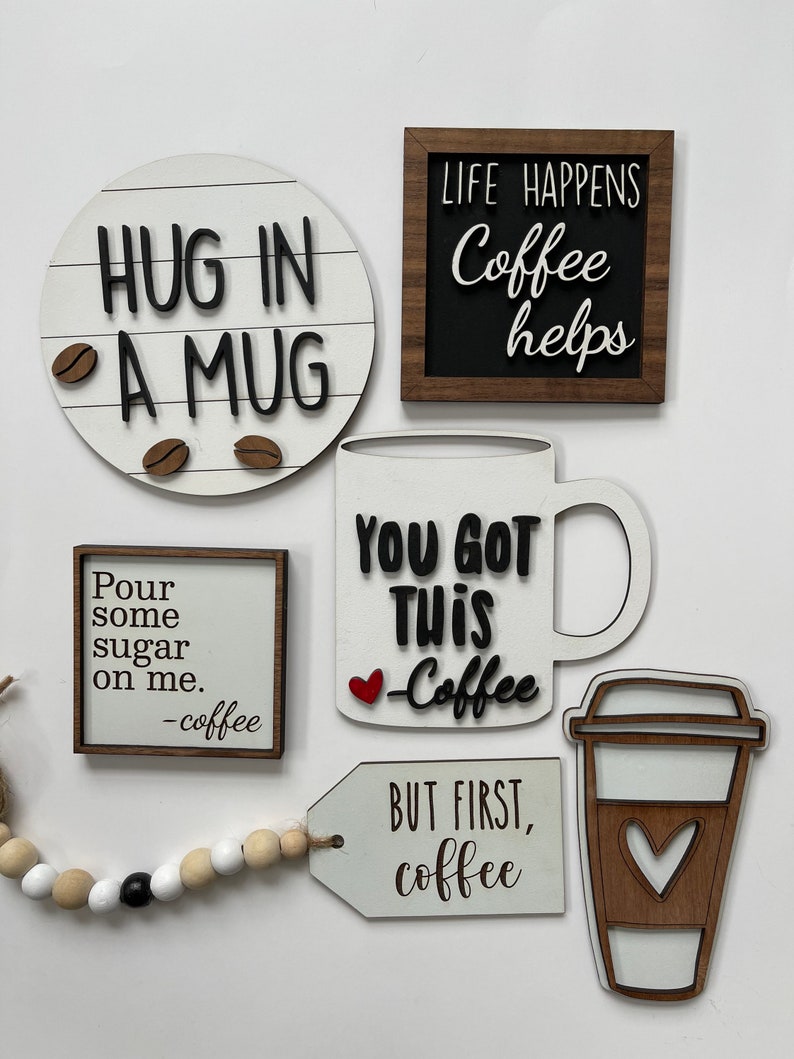 Coffee Tier Tray Coffee Tier Tray Signs Coffee Shop Decor - Etsy