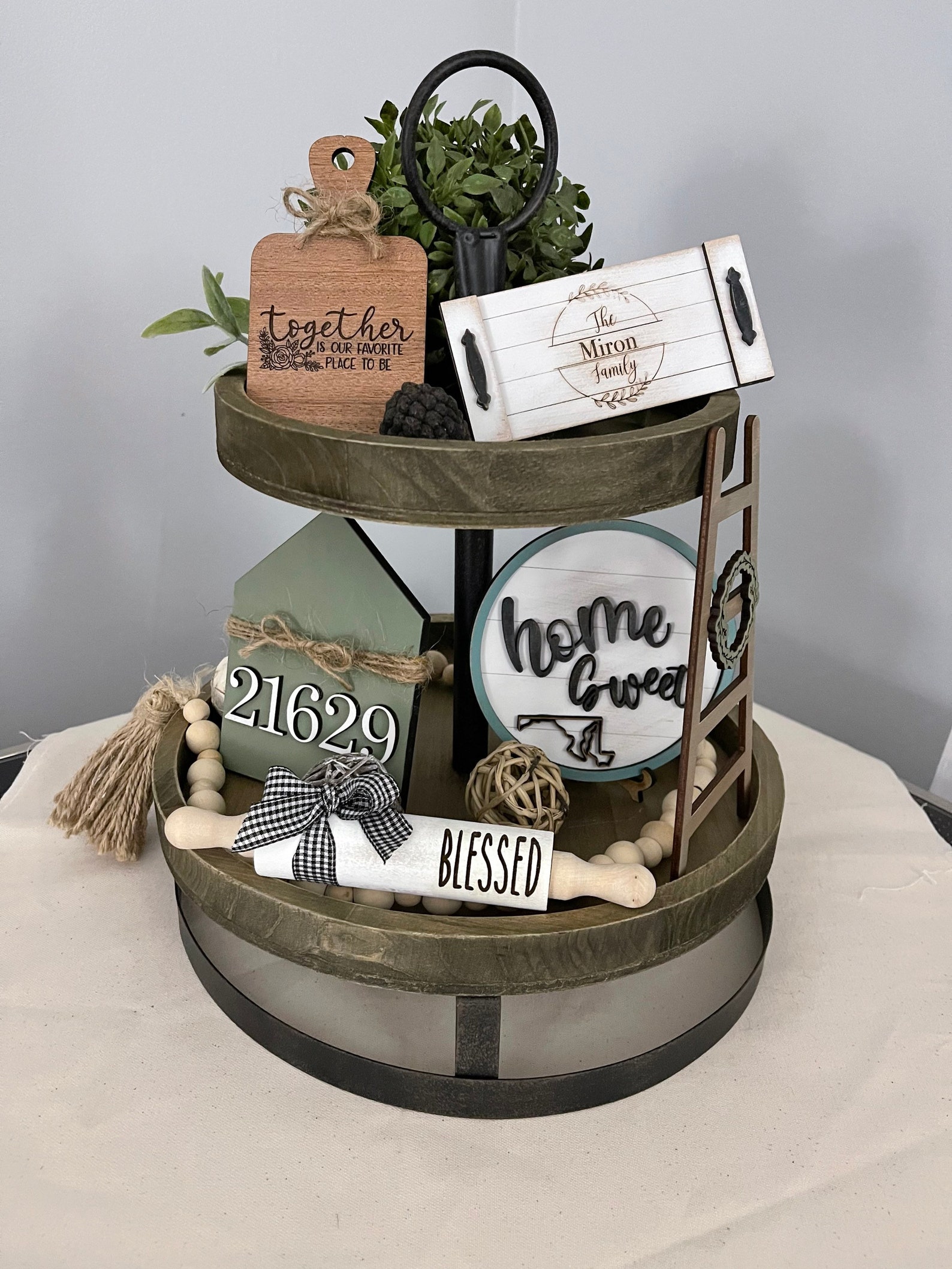 Family Tier Tray Together is Our Favorite Place to Be - Etsy