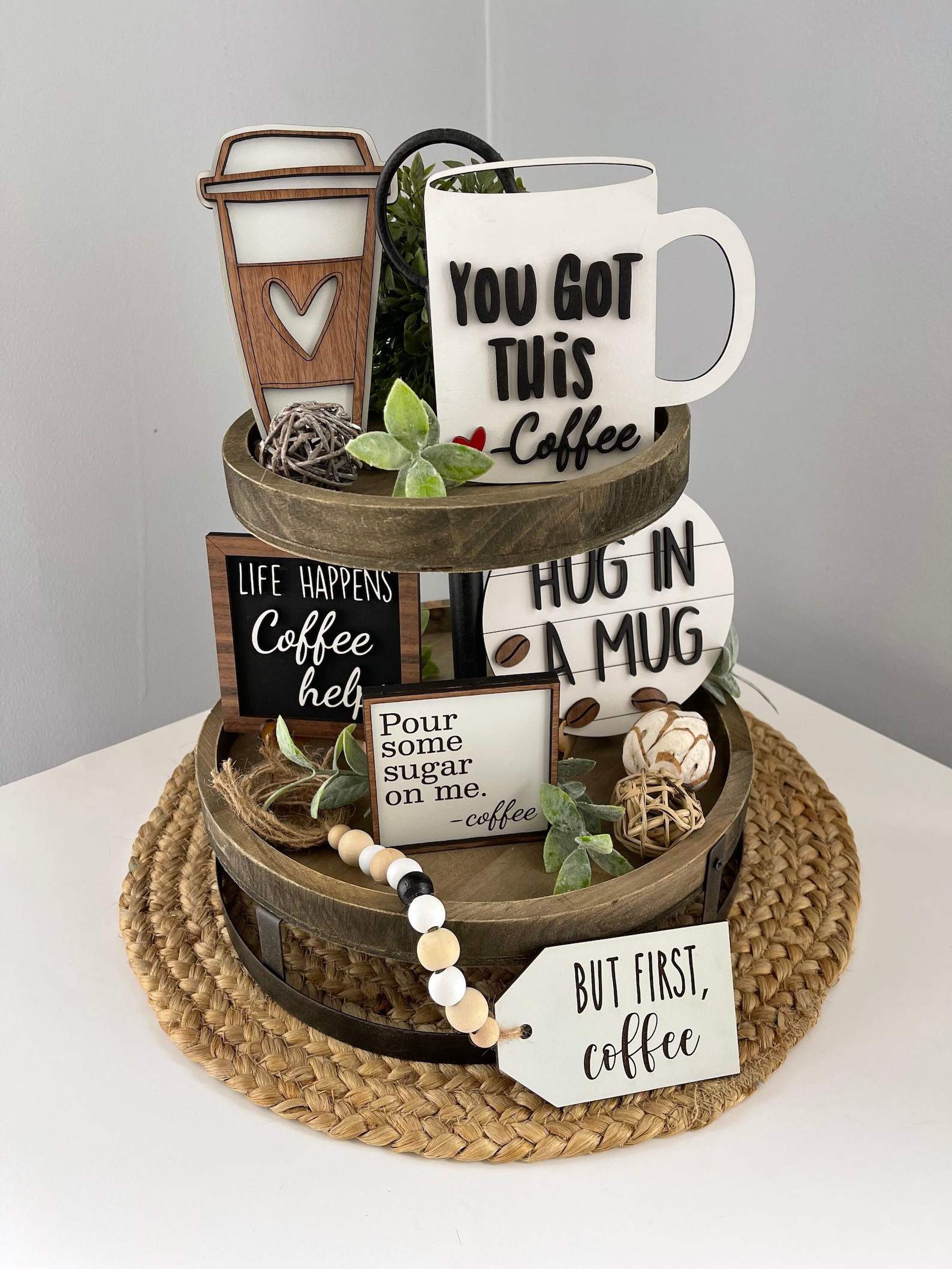 Coffee Tier Tray Coffee Tier Tray Signs Coffee Shop Decor - Etsy