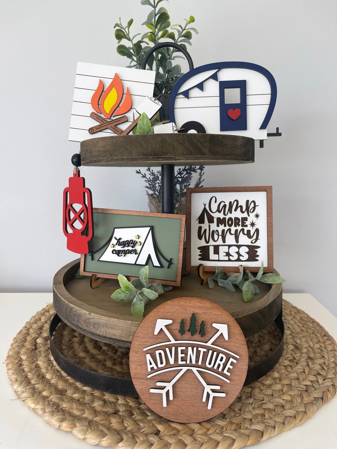 Camping Tier Tray Decor Camping Decor Summer Decor Mini - Etsy