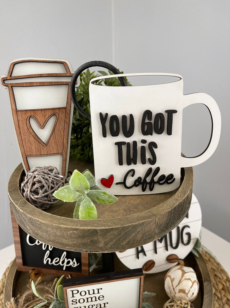 Coffee Tier Tray Coffee Tier Tray Signs Coffee Shop Decor - Etsy