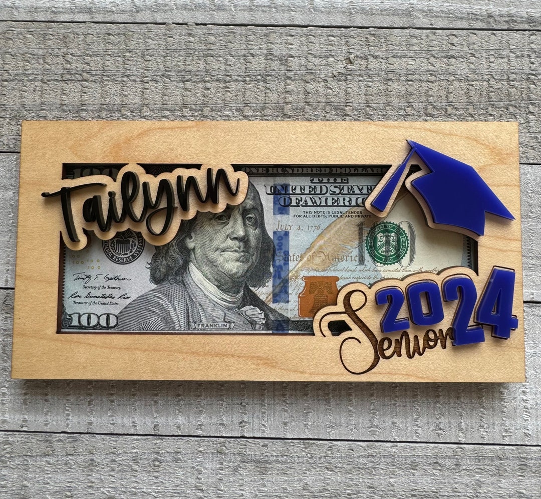 Personalized Graduation Money Holder, Graduation Gift, High School Grad ...