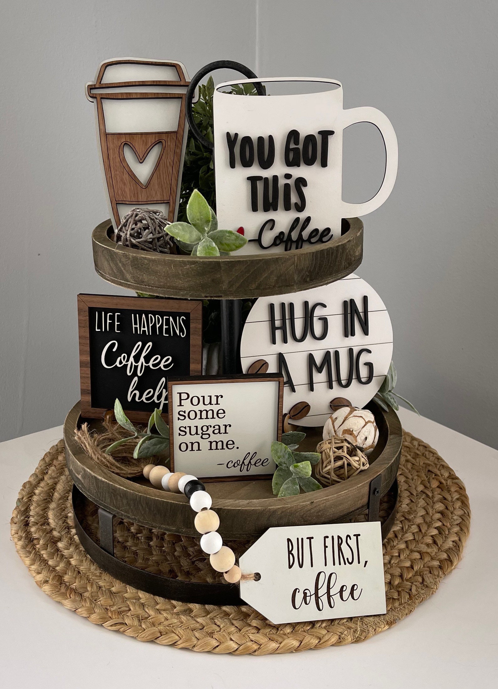 Coffee Tier Tray Coffee Tier Tray Signs Coffee Shop Decor - Etsy