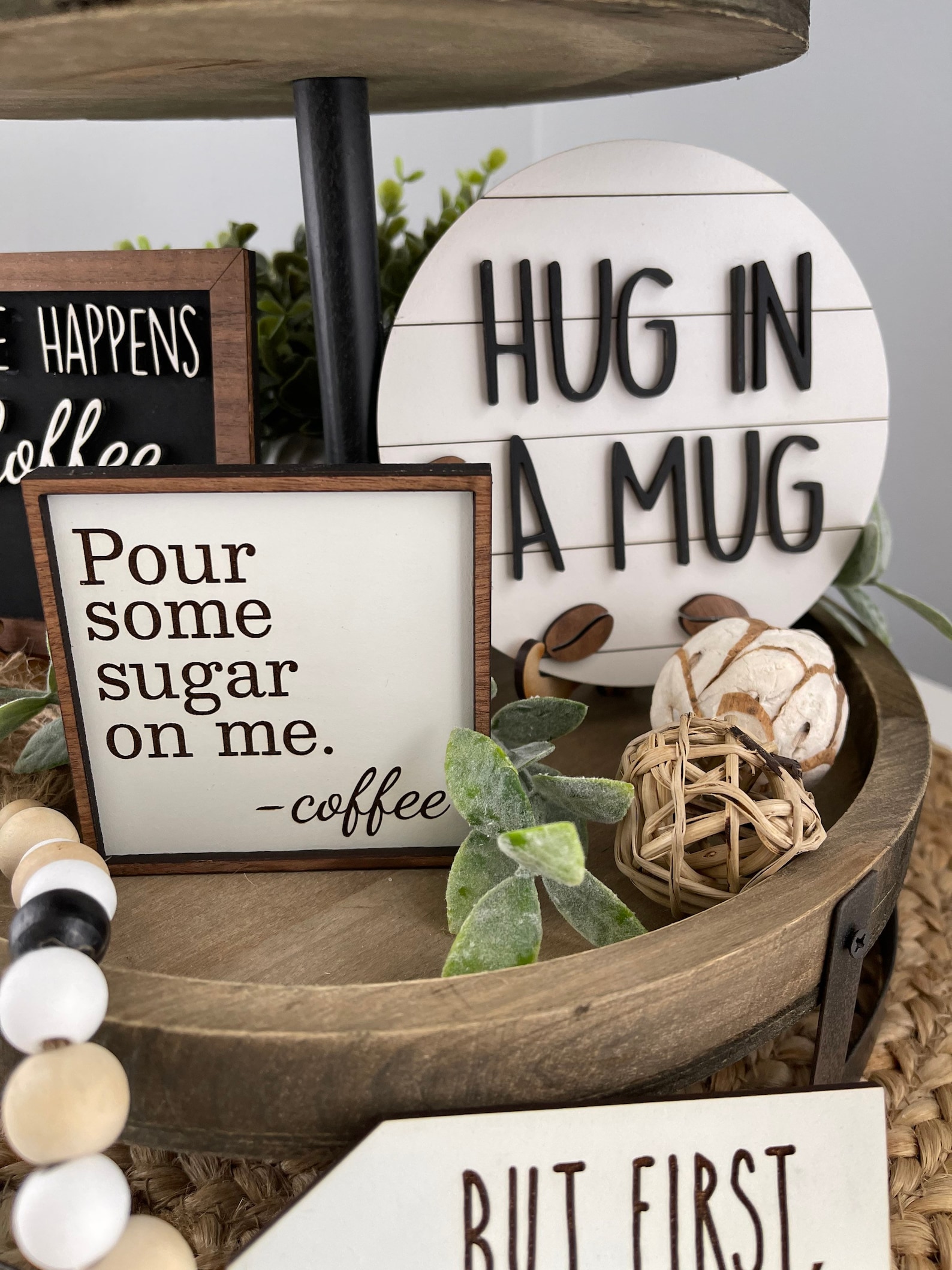 Coffee Tier Tray Coffee Tier Tray Signs Coffee Shop Decor - Etsy