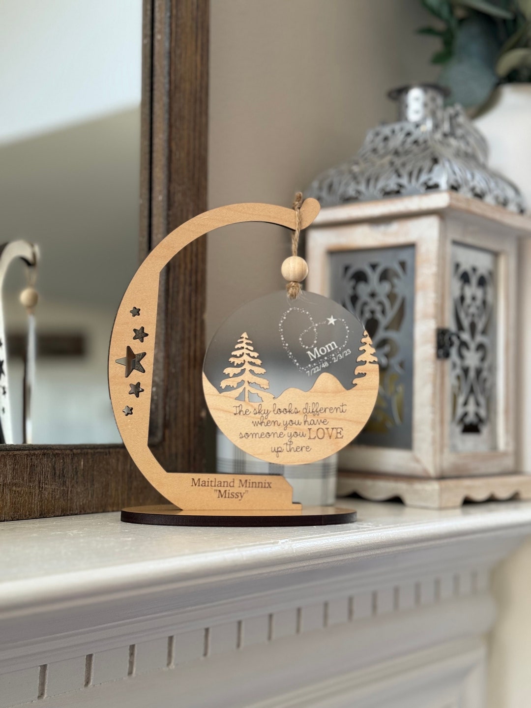 Personalized Memorial Ornament Stand, Ornament Stand, Memorial Ornament ...