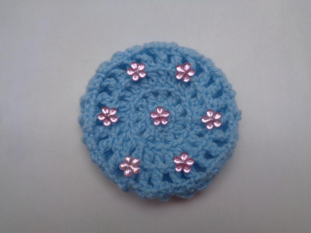 X-small Bun Cover With Pink Flower Rhinestones, Many Colors, Ballet Bun ...