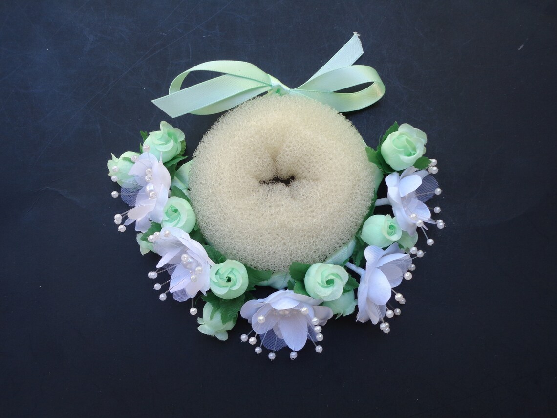 SALE Rosebuds & Magnolias Bun Crown Ballet Bun Wrap Many | Etsy