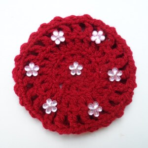 X-small Bun Cover With Pink Flower Rhinestones, Many Colors, Ballet Bun ...