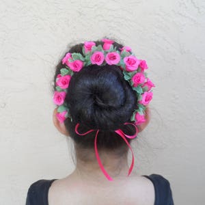 SALE Medium Rosebuds Bun Wrap, Ballet Bun Wrap, Many Colors, Ballet ...