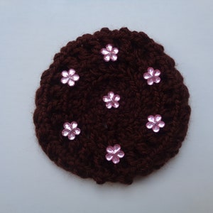 X-small Bun Cover With Pink Flower Rhinestones, Many Colors, Ballet Bun ...
