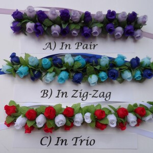 SALE Large Rosebuds Bun Wrap in 24 Colors, Ballet Bun Wrap, Flower Bun ...