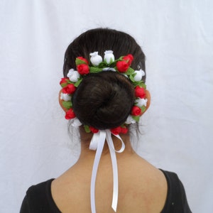 SALE Large Rosebuds Bun Wrap in 24 Colors, Ballet Bun Wrap, Flower Bun ...
