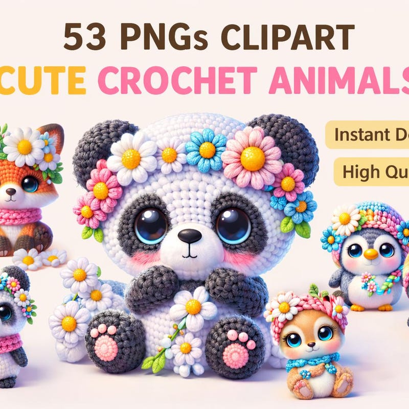 Preppy Crochet Animals - Etsy