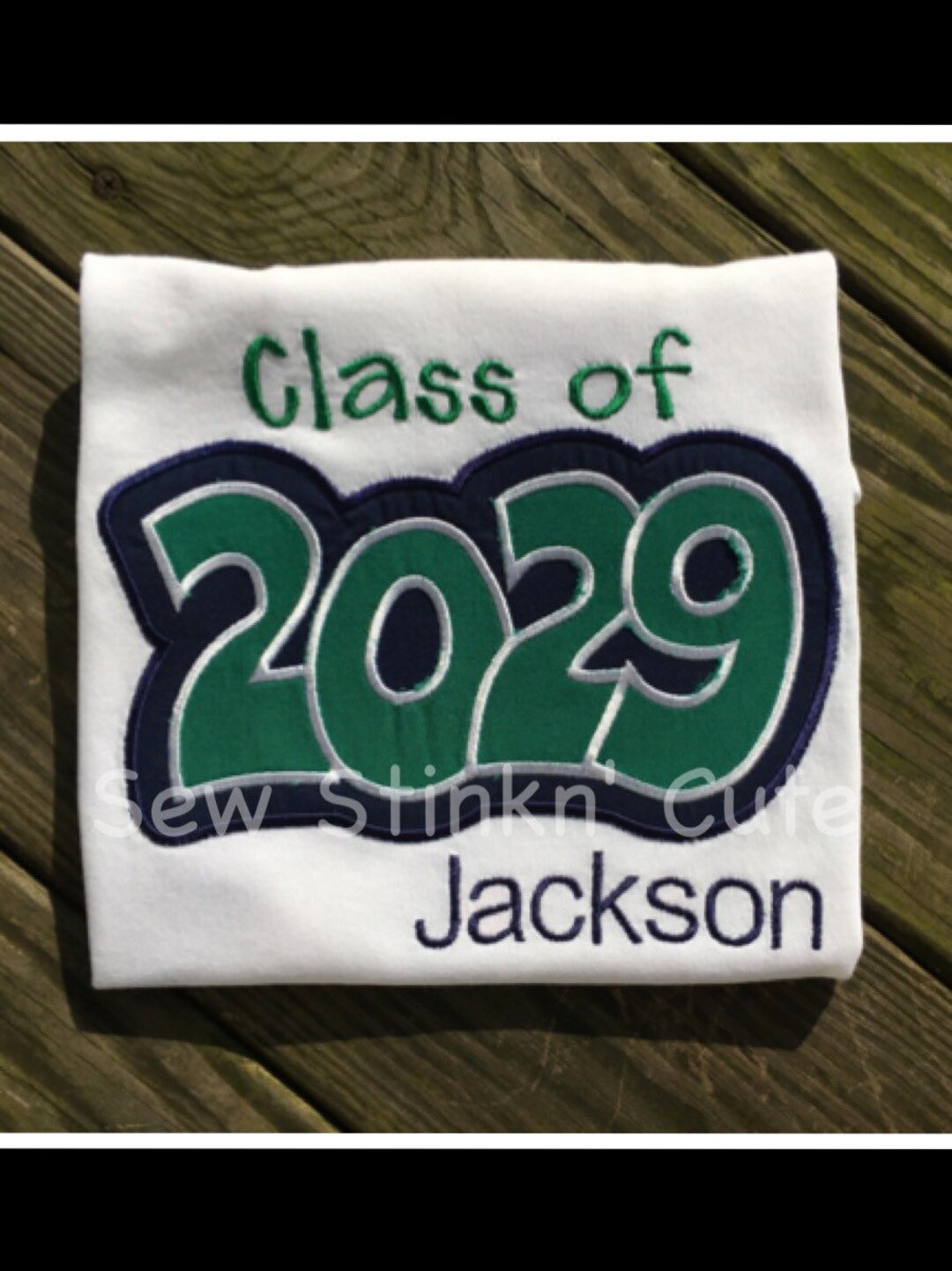 Personalized Machine Embroidered/appliqued CLASS OF 2029 Shirt - Etsy