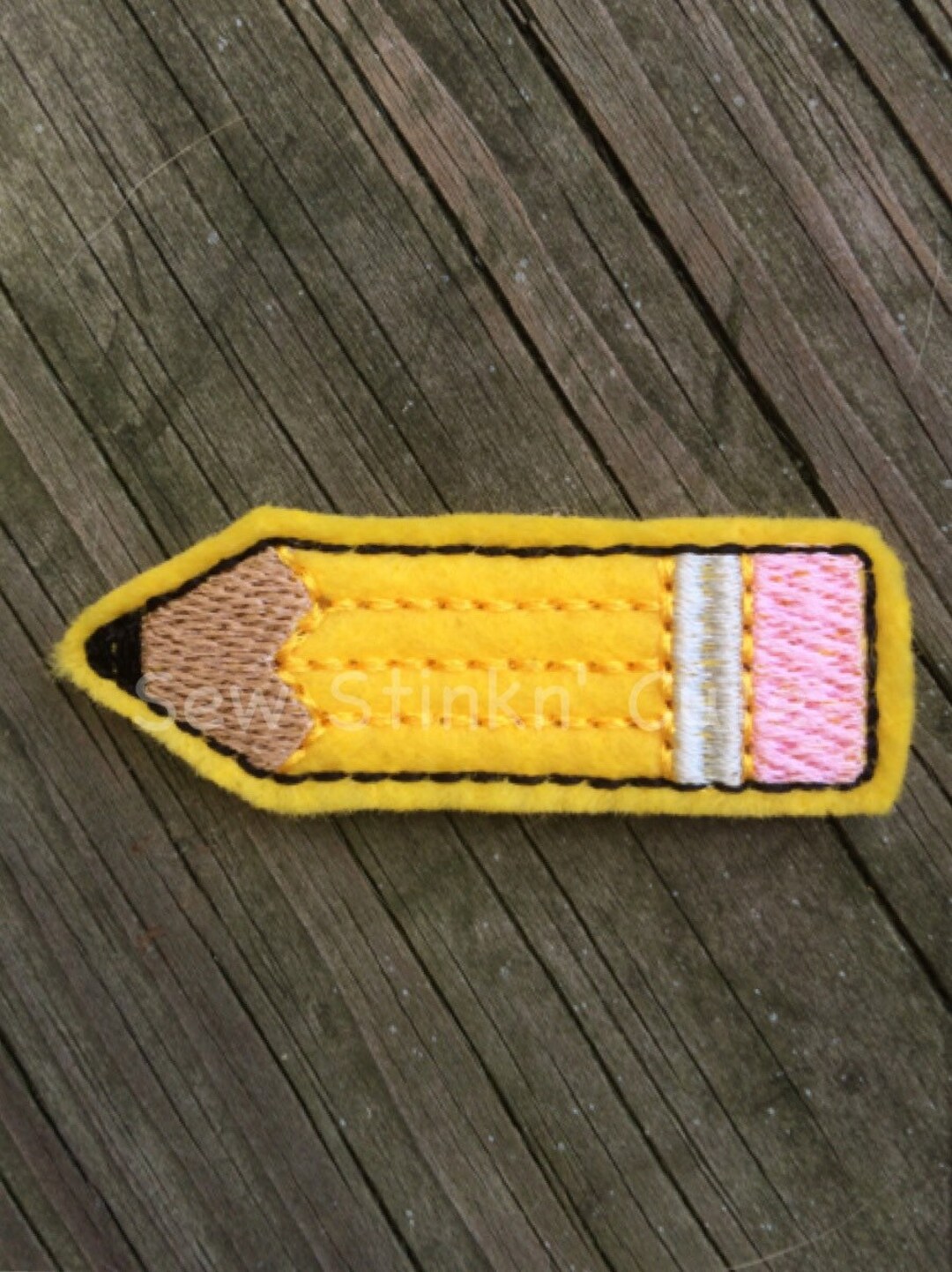 Machine Embroidered Back to School Felt Pencil Pencil Feltie - Etsy