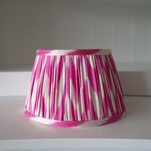 Vintage Pink Pleated Lamp - Etsy