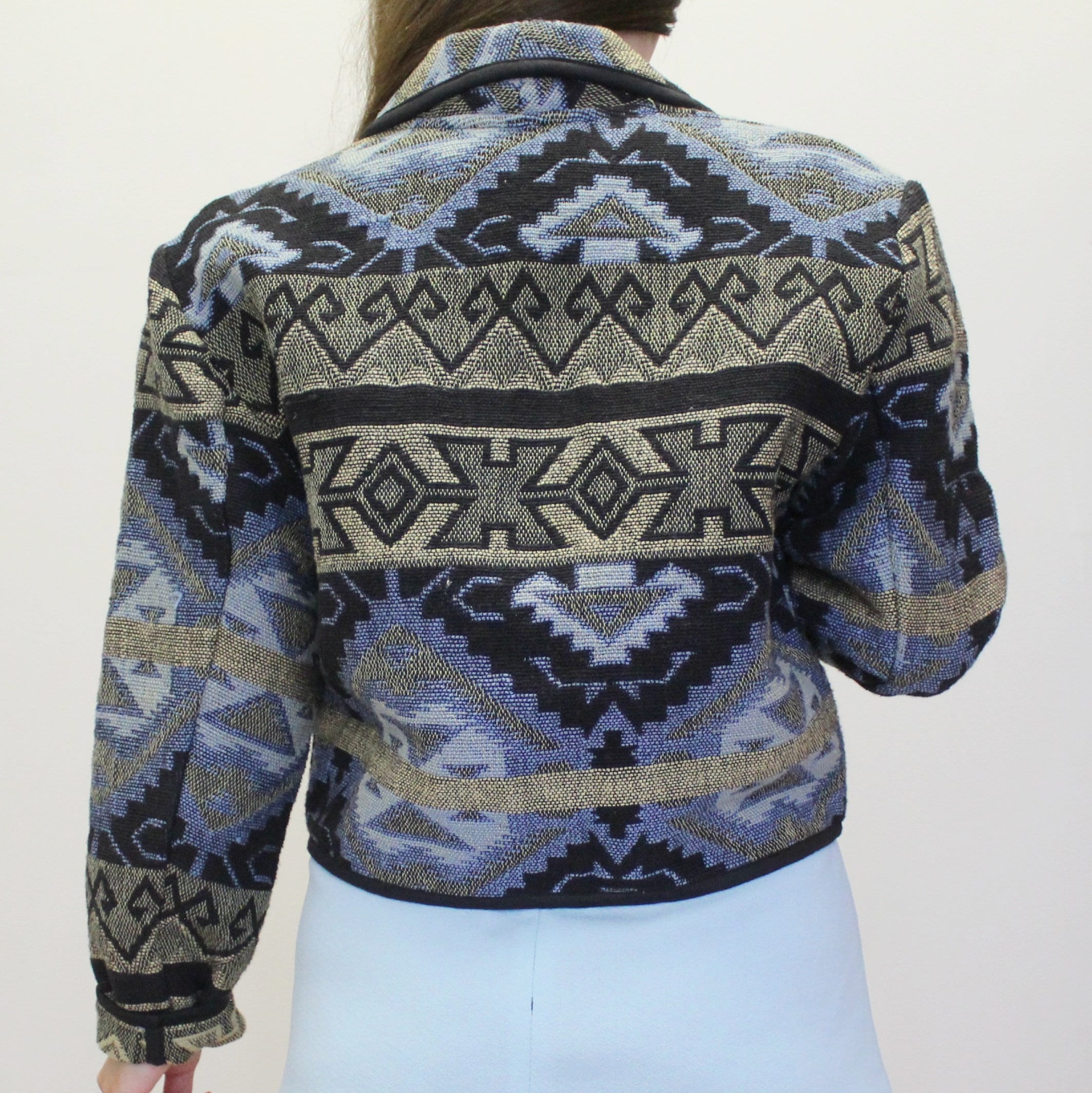 Vintage 80s Baja Jacket Cropped Blazer Aztec Tapestry by Flashback ...