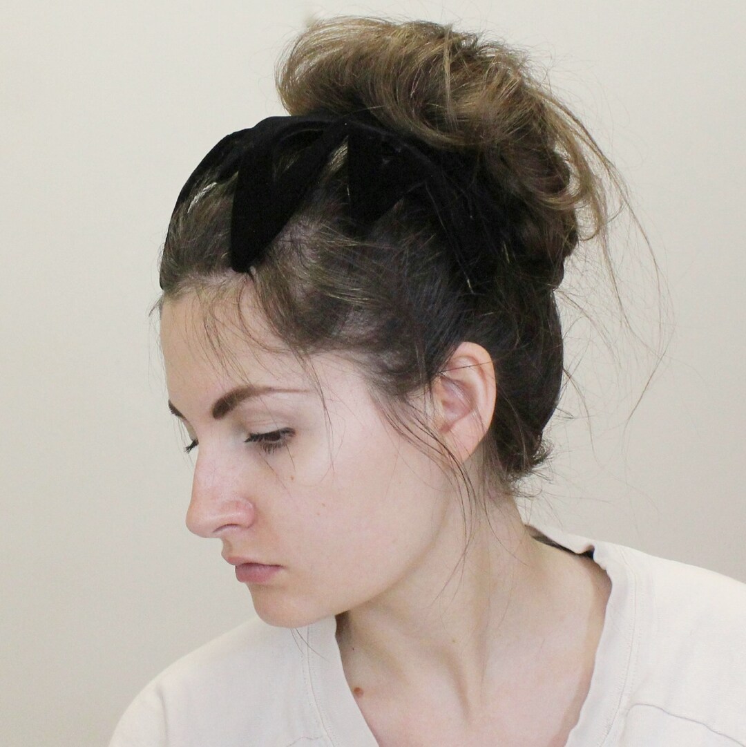 Vintage 50s Whimsy Gothic Avant Garde Black Velour Hair Accessory - Etsy