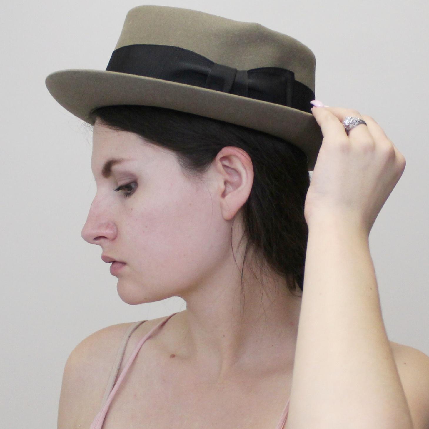 Vintage 50's Geo. I. Eakle Fedora Hat With Black Bow- George Eakle Mens ...