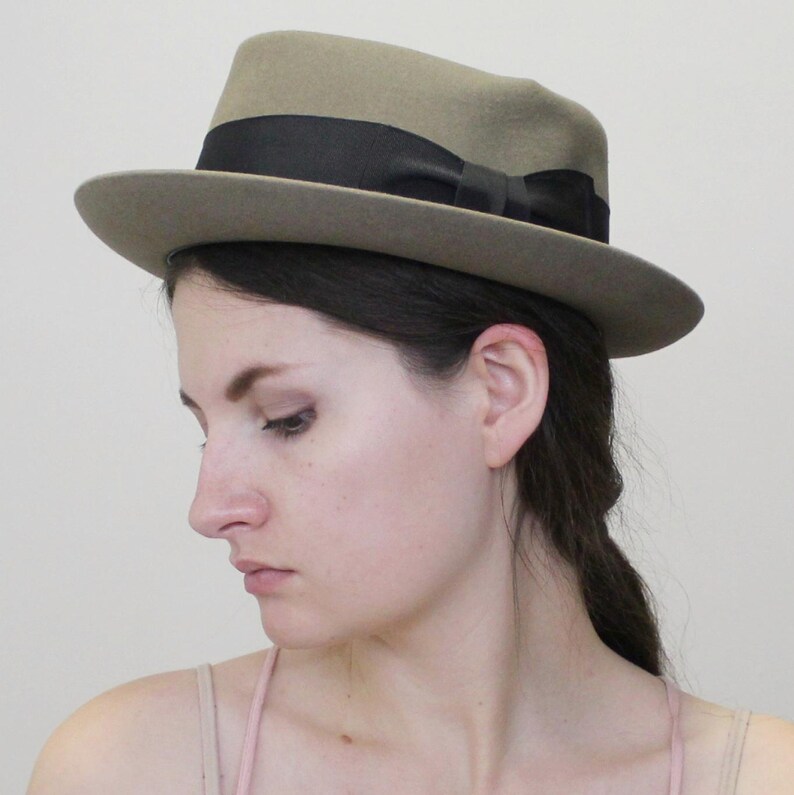 Vintage 50's Geo. I. Eakle Fedora Hat With Black Bow- George Eakle Mens ...
