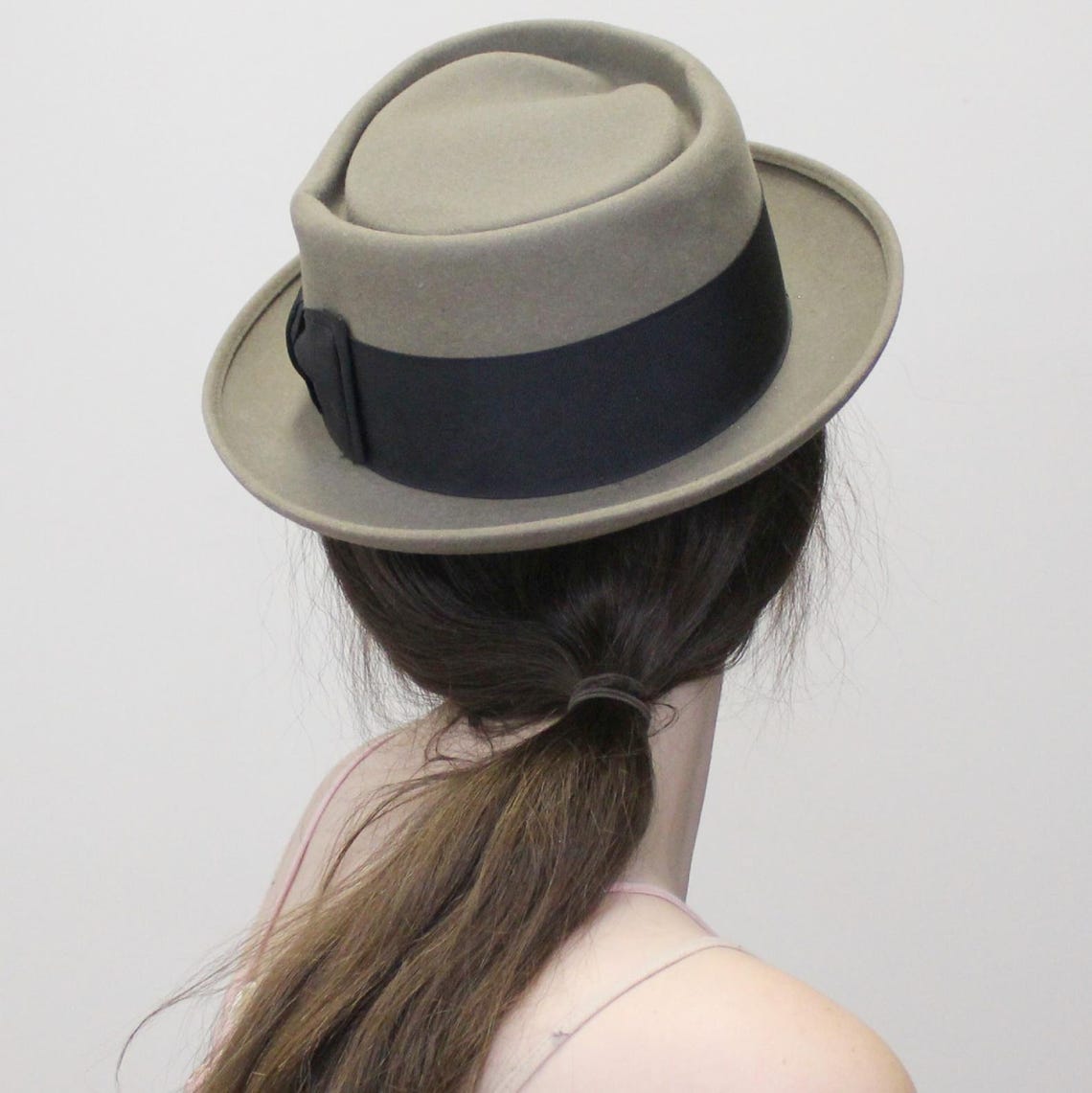 Vintage 50's Geo. I. Eakle Fedora Hat With Black Bow- George Eakle Mens ...