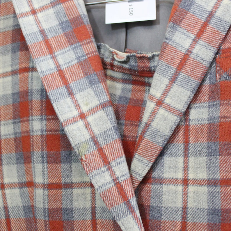 Vintage 60s Pendleton Plaid Skirt Suit Set Blazer and Matching Mini ...