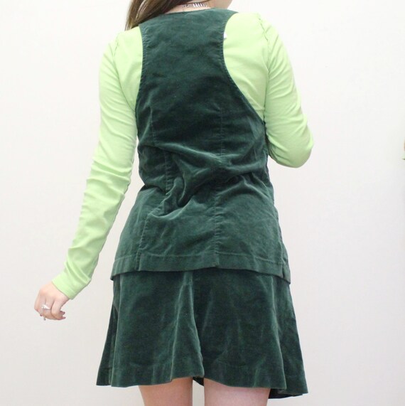 Vintage 70s Outfit Set! Emerald Green Matching velvet… - Gem