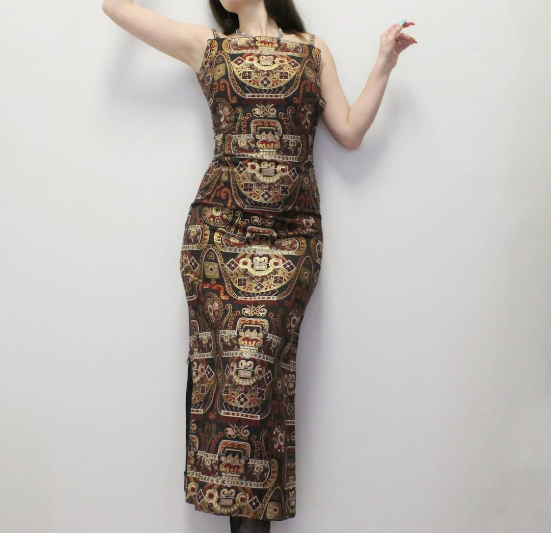 Vintage 60s Designer Antonio Castillo Paris Tapestry Dress - Etsy