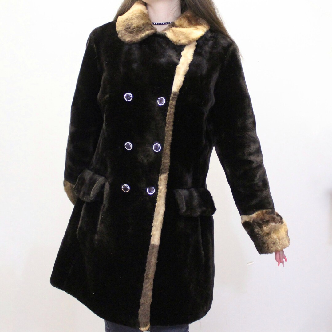 Vintage 70s Faux Fur Coat by Glenoit Expressly for Donnybrook Ltd. of ...