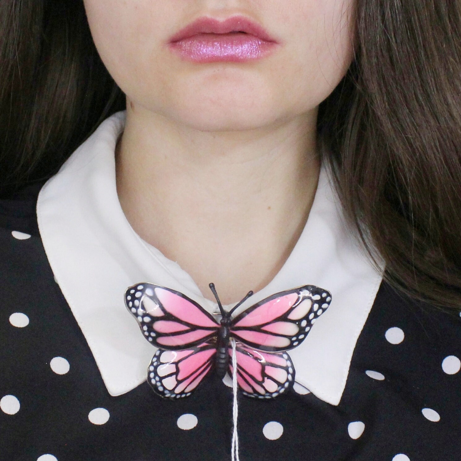 Vintage 70s Giant Pink Butterfly Brooch EH27 - Etsy