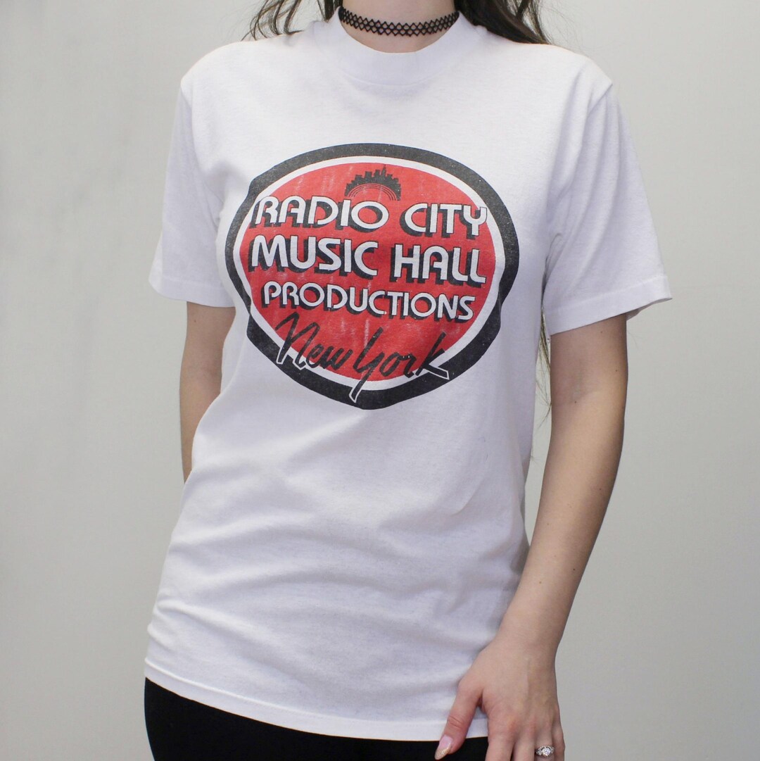 Vintage 70s Radio City Music Hall New York Tee Vtg Velva Sheen Single ...