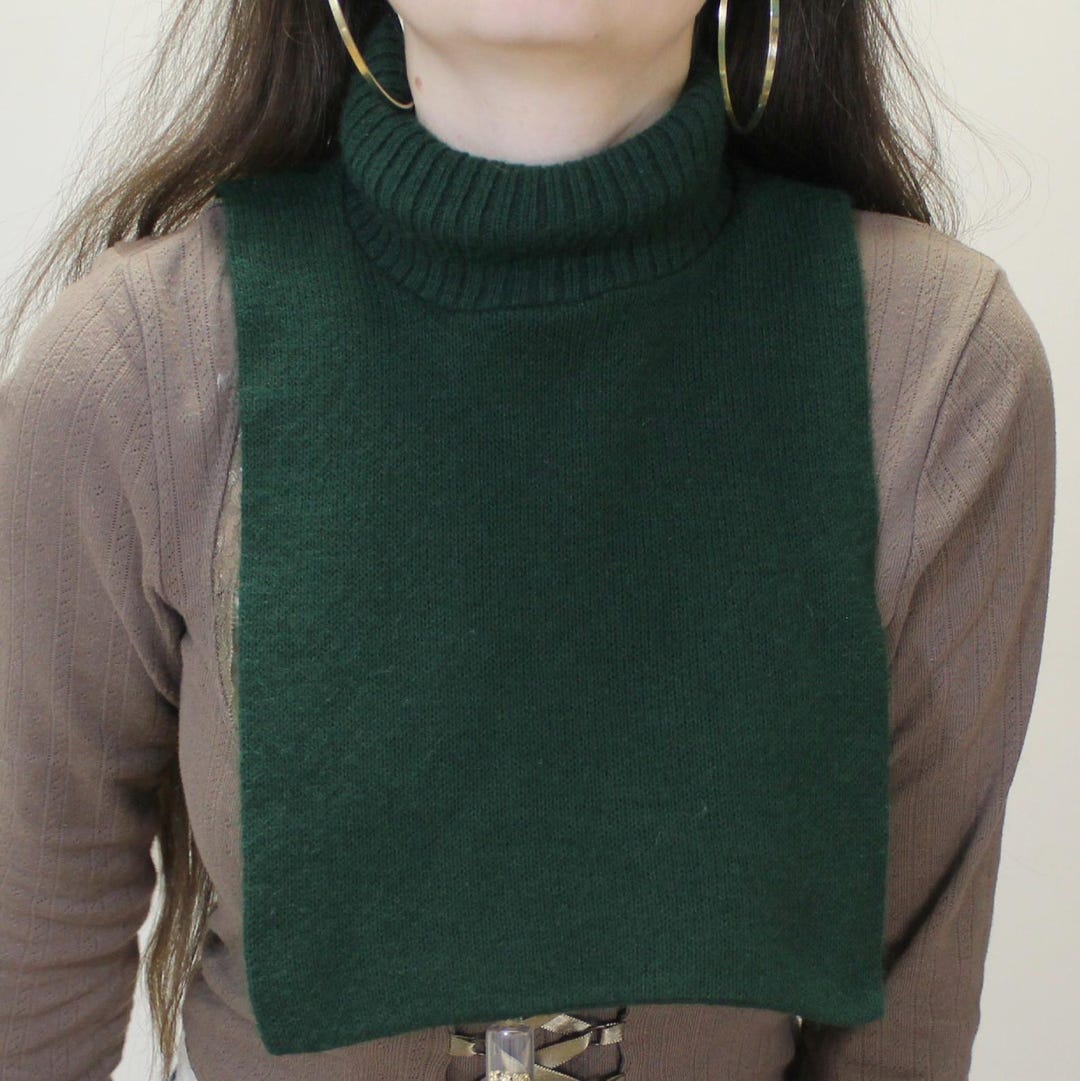 Vintage Layering Turtleneck/dickie Sweater in Green - Etsy