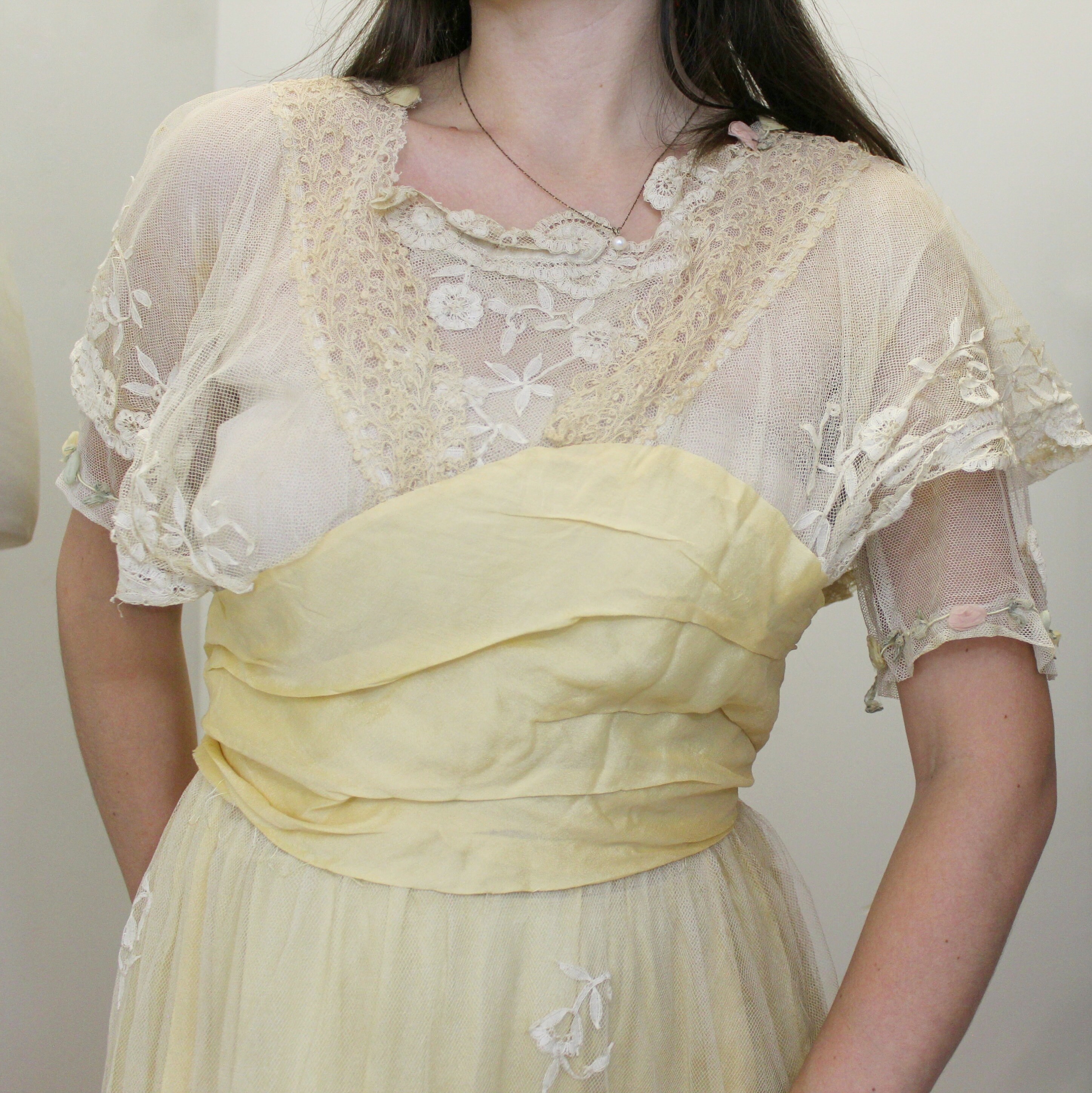 Vintage Edwardian Tea Dress Intricate Delicate Layered Net and Lace ...