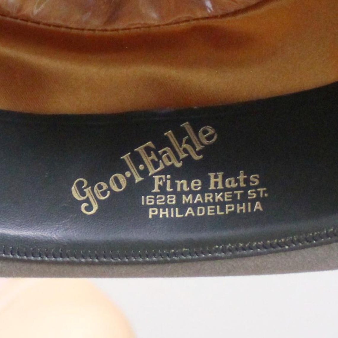 Vintage 50's Geo. I. Eakle Fedora Hat With Black Bow- George Eakle Mens ...