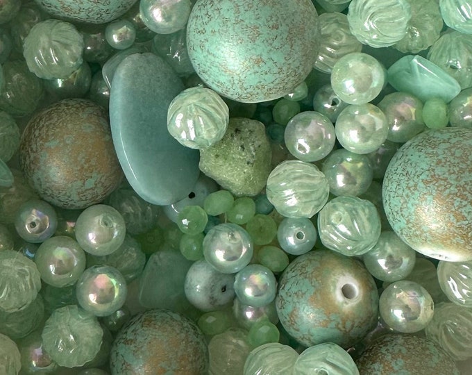 1/4 Cup 66g (2.3oz) Clear Frosted Destash Mixed Bead Lot, Bundle of ...