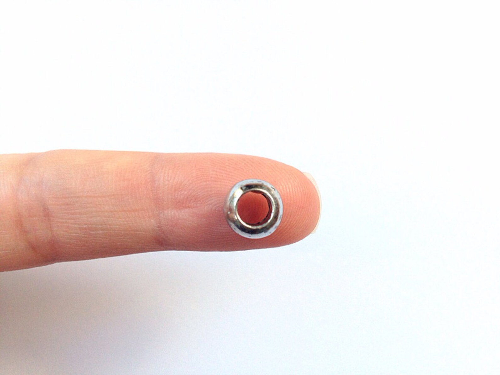 50pcs Small Silver Beads, Large Hole Beads, CCB 7mm With 5mm Hole - Etsy