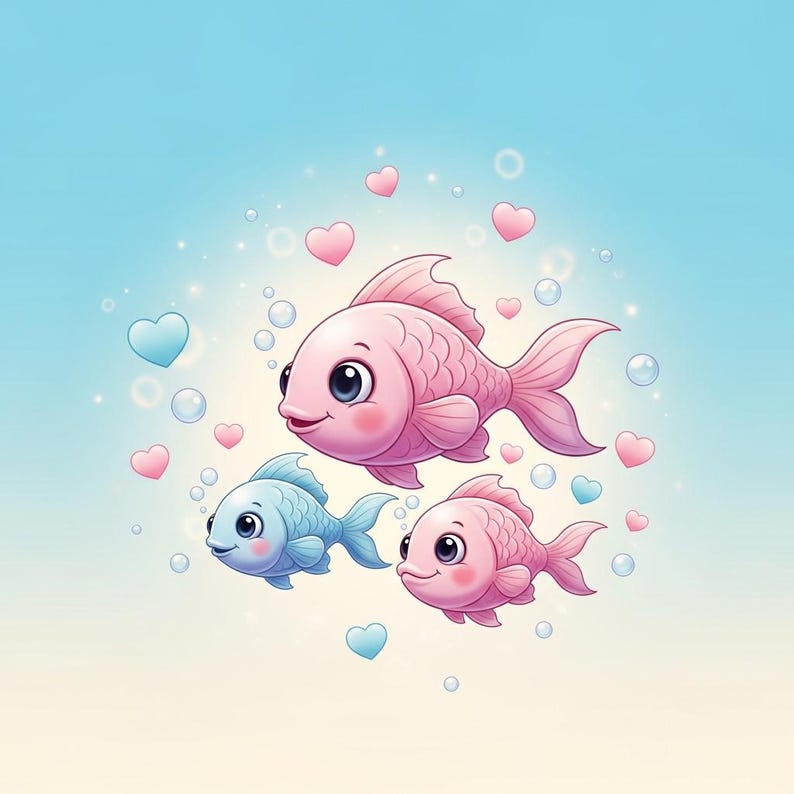 Ocean Animals Coloring Pages for Kids: Kawaii Sea Creatures Activity ...