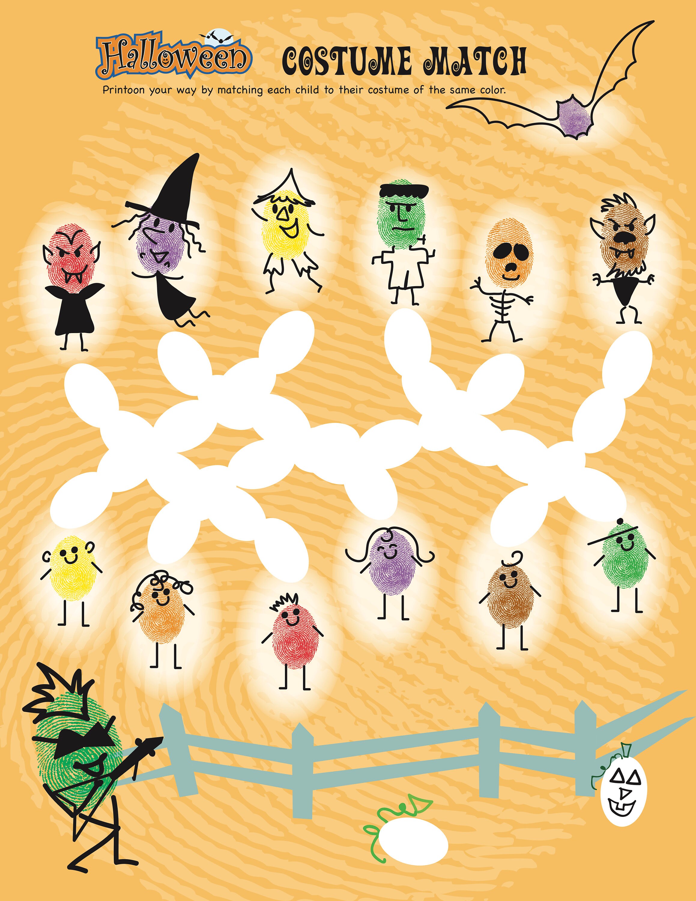 HALLOWEEN THUMBPRINT ART, Halloween Worksheets, Halloween Classroom ...