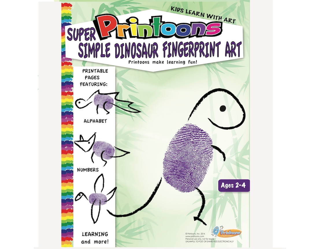 DINOSAUR LEARNING THUMBPRINT Art, Dinosaur Worksheets, Alphabet ...
