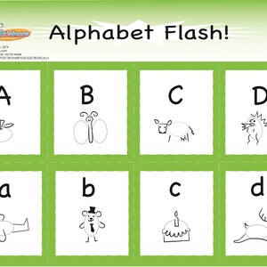 ALPHABET THUMBPRINT FLASH Cards Preschool Alphabet | Etsy