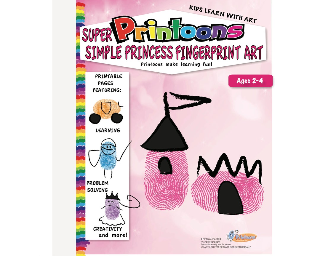 PRINCESS LEARNING Thumbprint Art, Princess Worksheets, Princess DIY ...