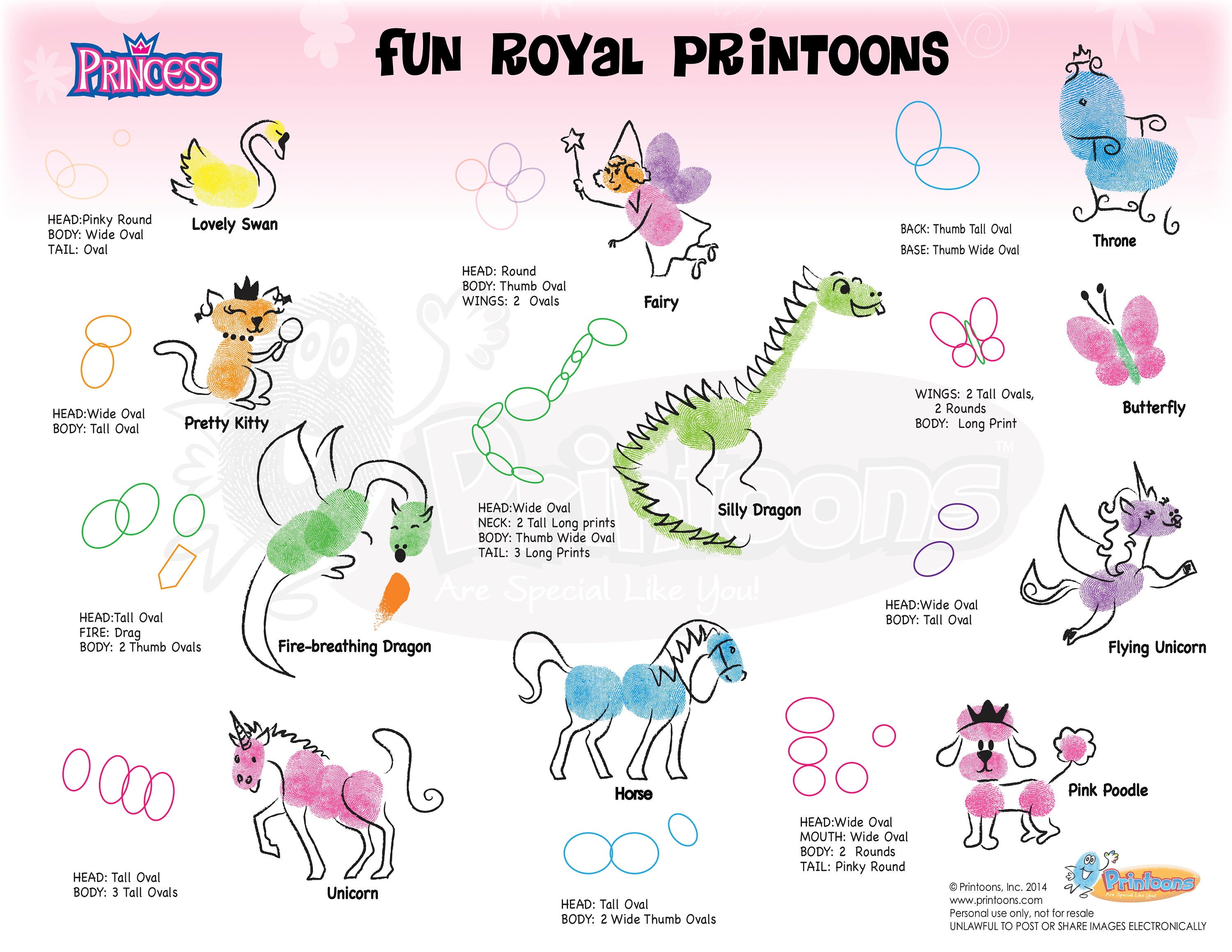 PRINCESS BOOK FINGERPRINT Art, Princess Diy, Princess Fingerprint Art ...