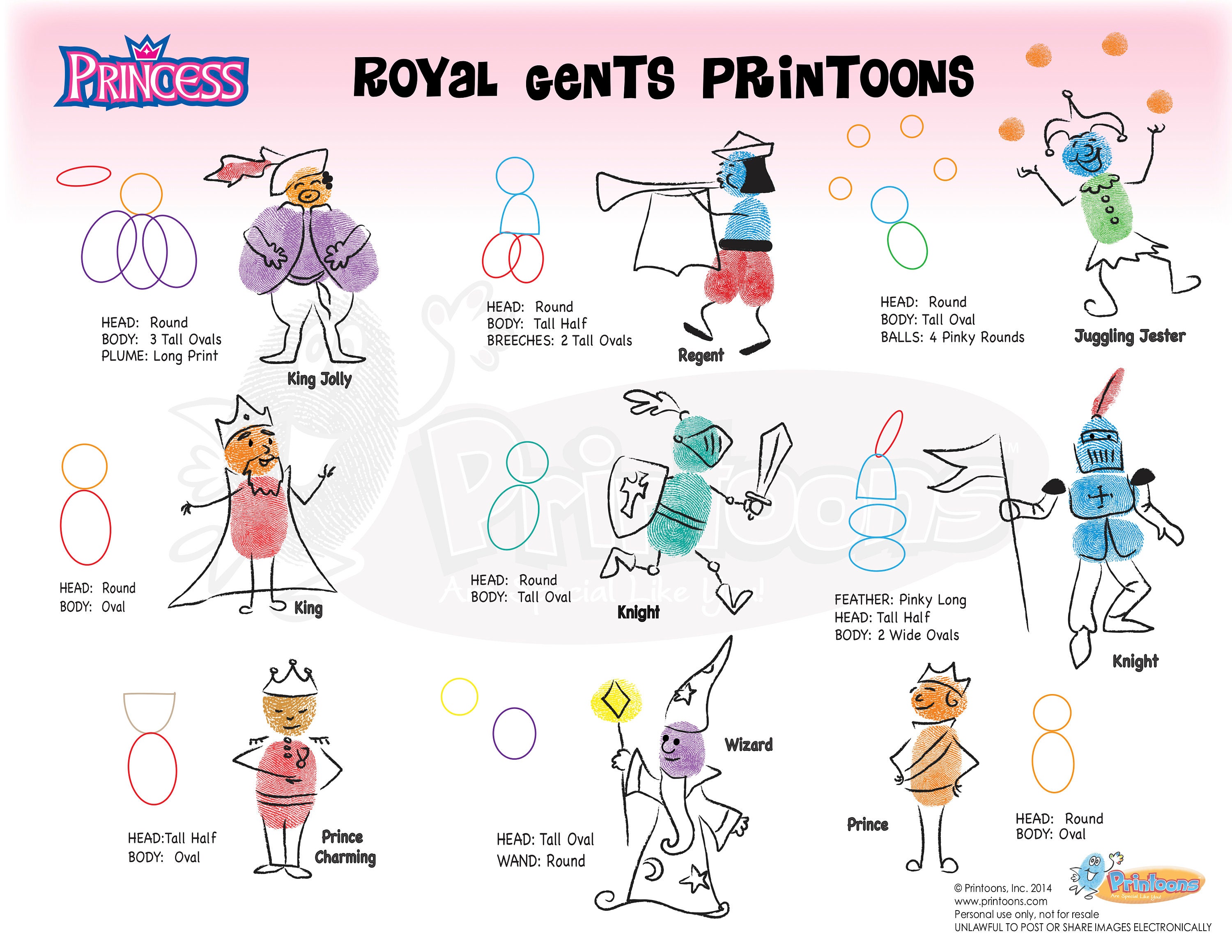 PRINCESS BOOK FINGERPRINT Art, Princess Diy, Princess Fingerprint Art ...