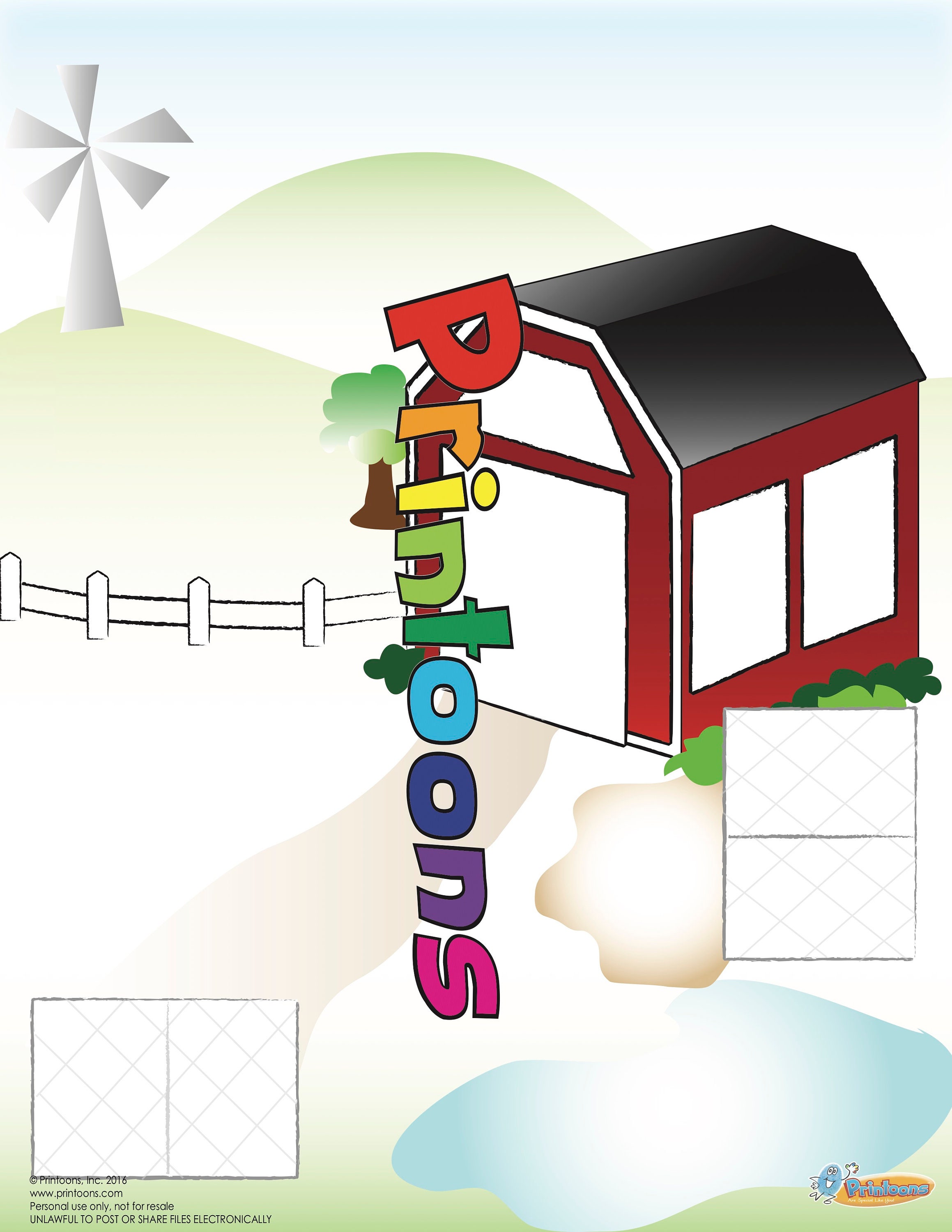 FARM THUMBPRINT Art, Farm Animal Worksheets, Farm DIY, Farm Art and ...