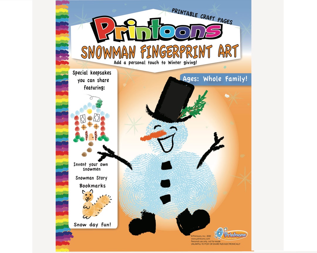 SNOWMAN STORY & CRAFTS Fingerprint Art, Snowman Diy, Snowman Worksheets ...