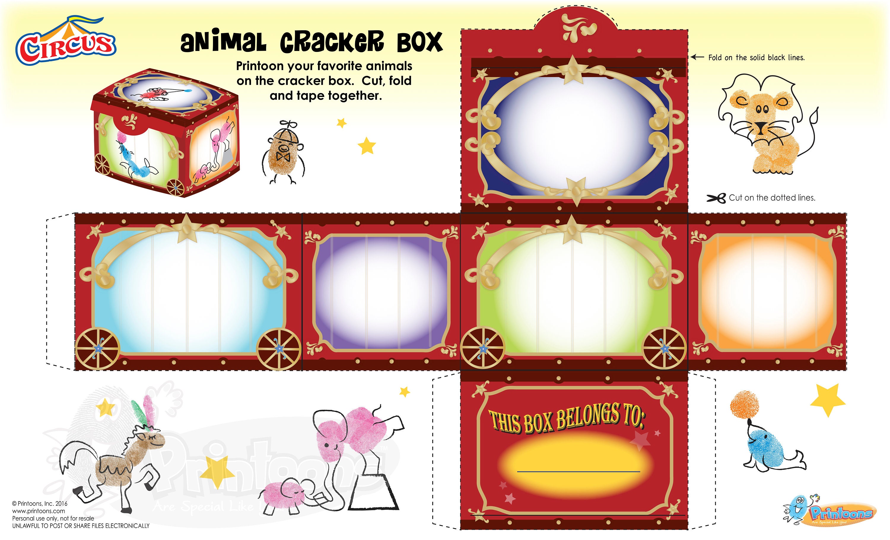 CIRCUS THUMBPRINT CRAFT, Circus Fingerprint Art, Circus Diy, Circus Party Fun, Circus Fingrprint ...